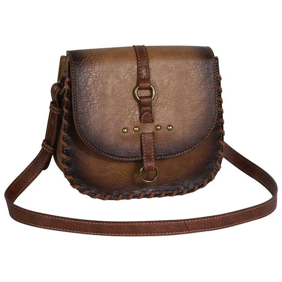 Justin Boots | Bags | Nwt Justin Saddlebag Burnished Amber Crossbody ...